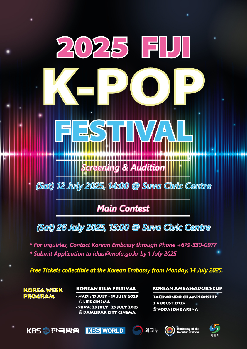 2025 K-POP Fiji Festival 상세보기|Notice & Press Release | Embassy of the ...