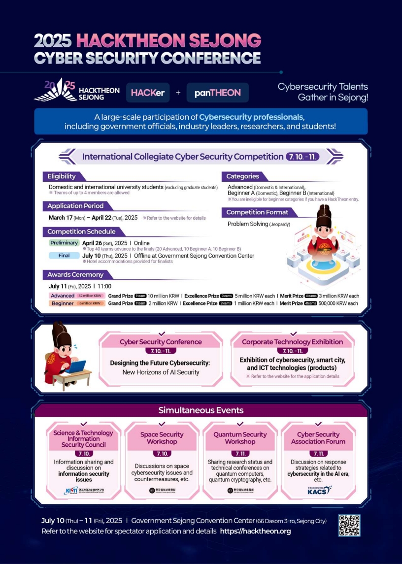 「2025 HackTheon Sejong」 International University Students' Cyber Security Competition ...